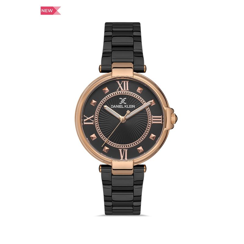 Buy Daniel Klein Premium Women Gun Black - Emboss Dial with Real Index ...