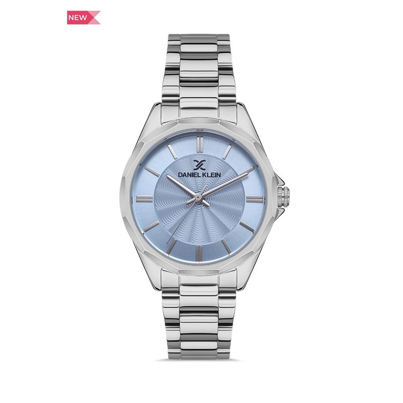 Buy Daniel Klein Premium Women Light Blue-Sunray Brush Dial with Real ...