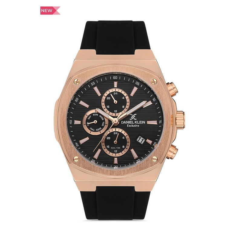 Buy Daniel Klein Exclusive Men Black - Emboss Dial with Real Index ...