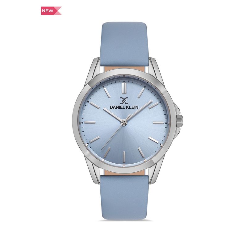 Buy Daniel Klein Premium Women Light Blue-Sunray Brush Dial with Real ...