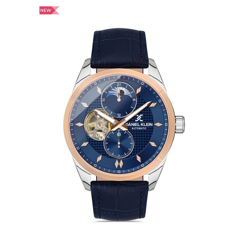 Buy Daniel Klein Skeleton Series Dark Blue - Emboss Dial with Real ...