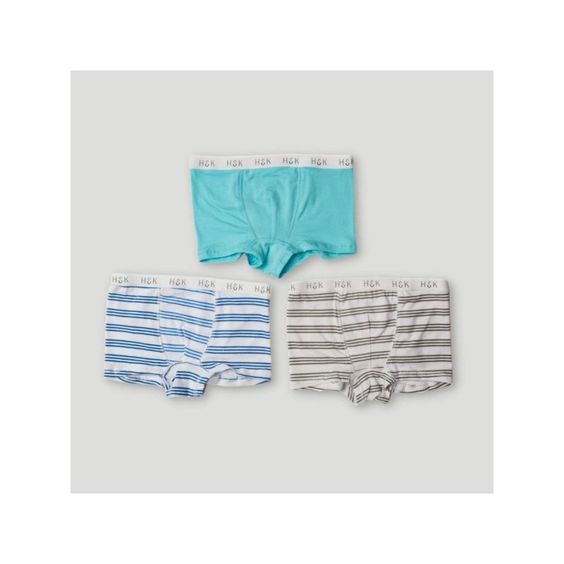 Haus & Kinder Boy's Cotton Pant Blue, White, Grey Blue (Pack of 3): Buy ...