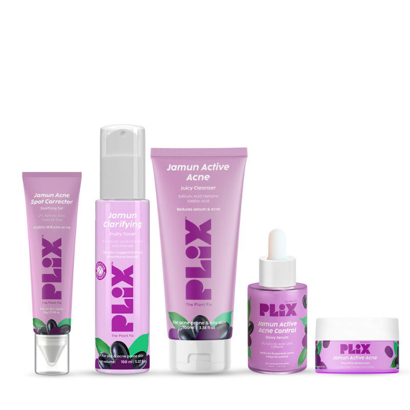 Buy Plix Jamun Skincare Combo With Cleanser, Toner, Serum, Moisturizer ...