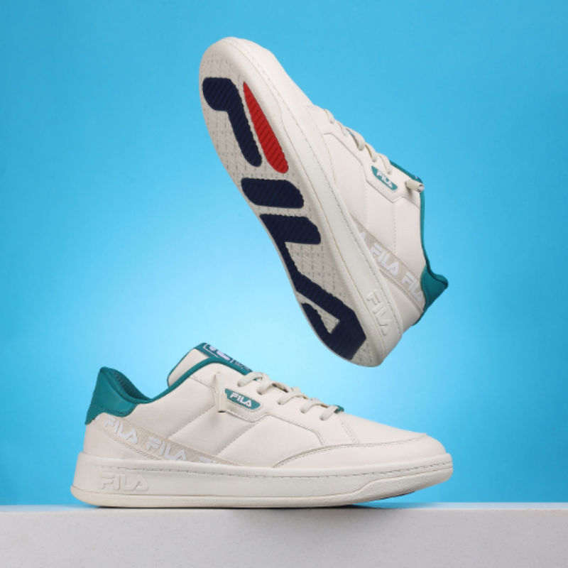 Buy FILA Women Casual Off White & Green Sneakers Online