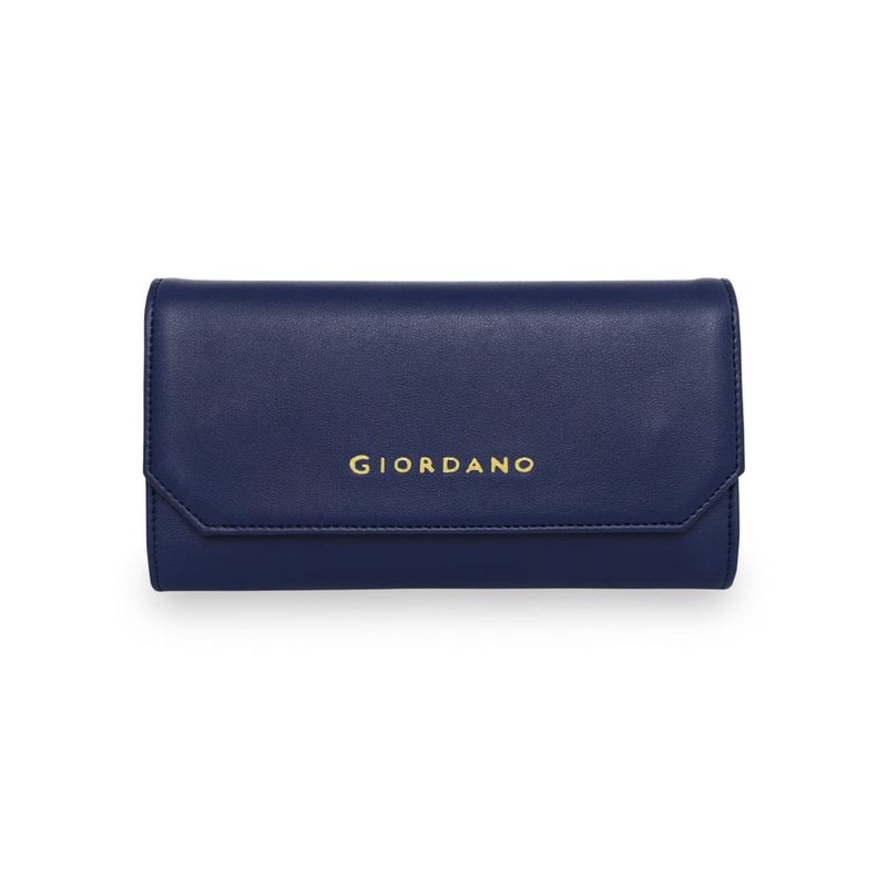 Buy Giordano Women Navy Blue Polyurethane Wallet (L) Online