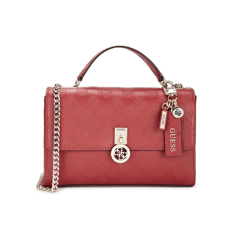 Buy Guess Maroon Printed Sling Bag Online
