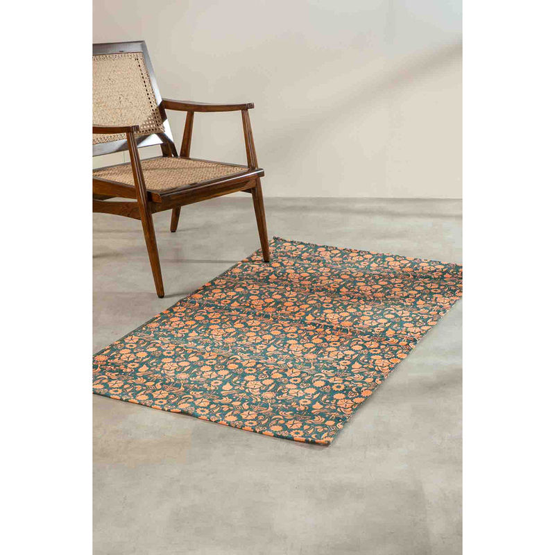 Buy Freedom Tree Creatures Of The Night Cotton Blue Coral Printed Rug ...