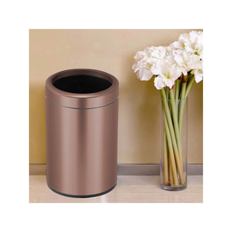 Buy OBSESSIONS Round Open Top Dustbin with Liner, 8 Liters Online