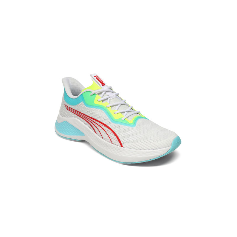 Buy Puma Unisex White Knit Grid Comfort and Stability Running Shoes Online