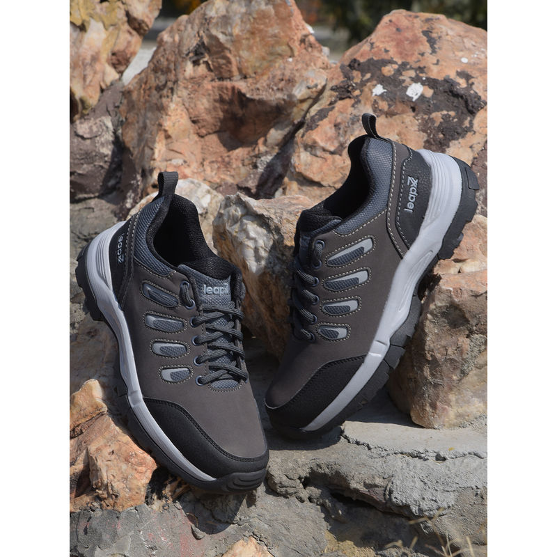 Buy LIBERTY Men Grey Leap7x COLUMBO-1E Dark Sports Lacing Trekking ...