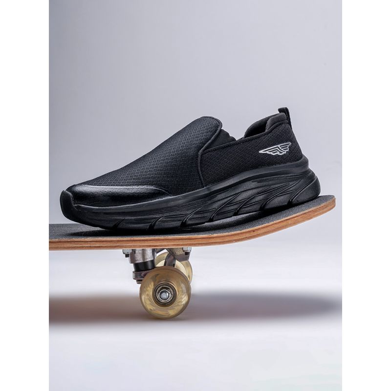 Buy Red Tape Men Textured Black Walking Shoes Online