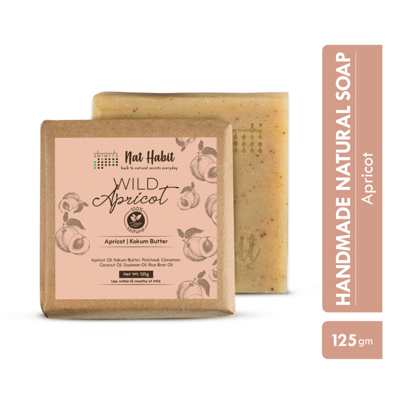 Buy Nat Habit Ayurvedic Cold Process Apricot Butter Bath Soap - Vit C, Whitening, Nourishing ...