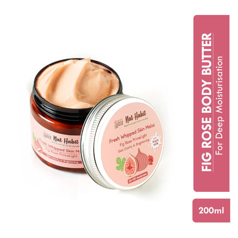 Nat Habit Fresh Whipped Skin Malai Fig Rose Primalight Body Butter: Buy ...