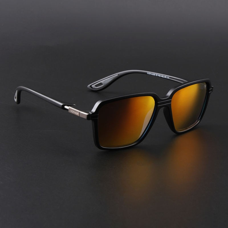 Buy Voyage Unisex Square Polarized Sunglasses Red Lens with Black Frame ...