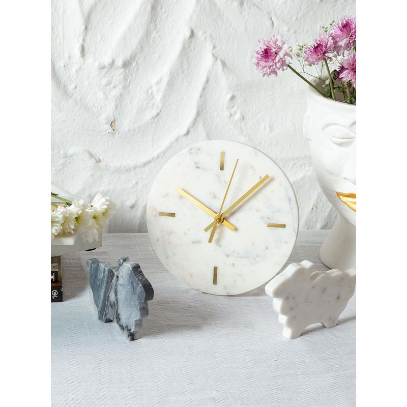 Buy Home Couture Collective Pendule - Ivory Marble Clock Online