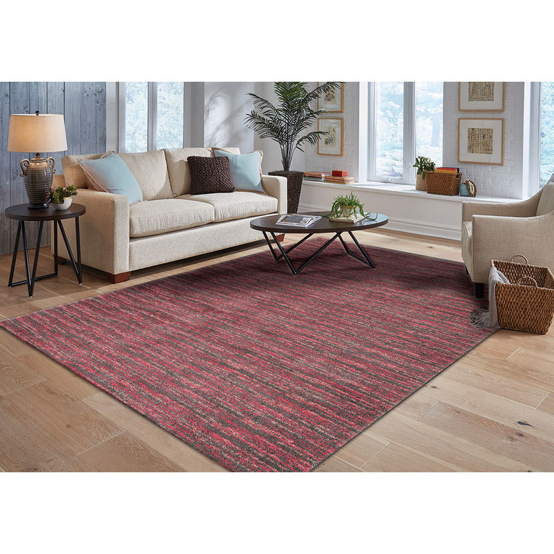 Buy Ddecor Live Beautiful Red-Polyester-Large-Rug-Rossini Online