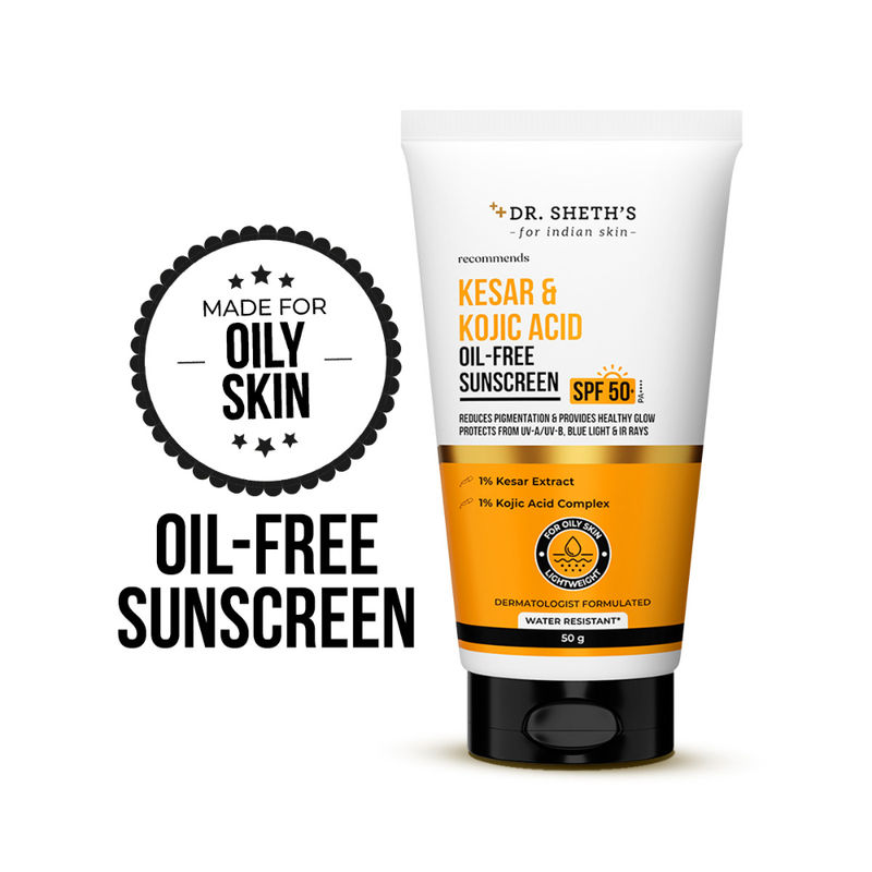 Buy Dr. Sheth'S Kesar & Kojic Acid Oil Free Sunscreen Spf 50+ Pa ...