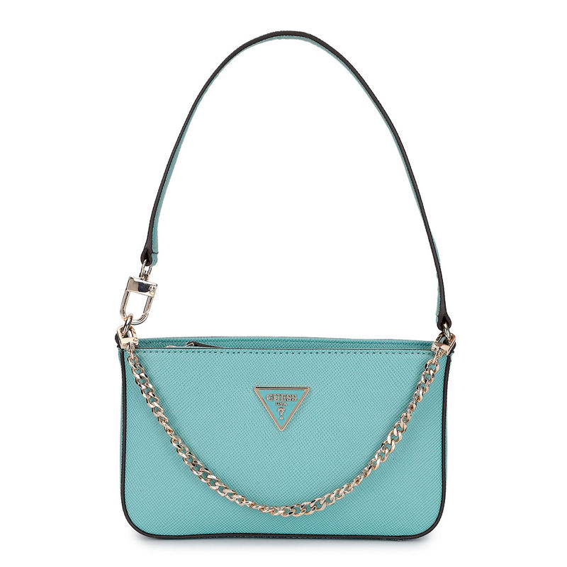 Buy Guess Women Teal Solid Handbag Online