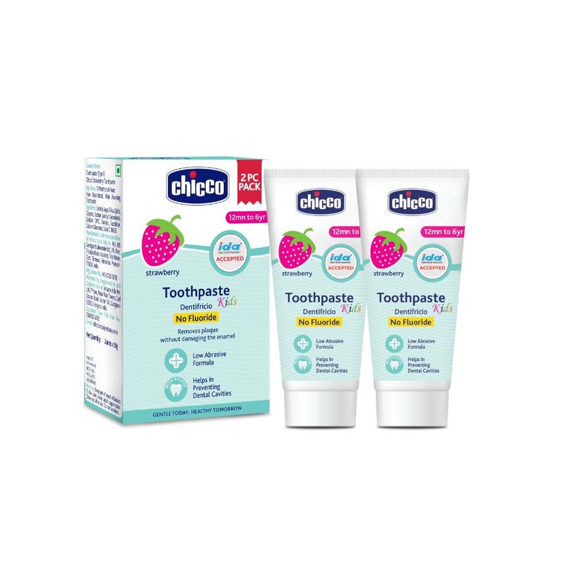 Buy Chicco Strawberry Toothpaste (1-6Y) - Pack of 2 Online