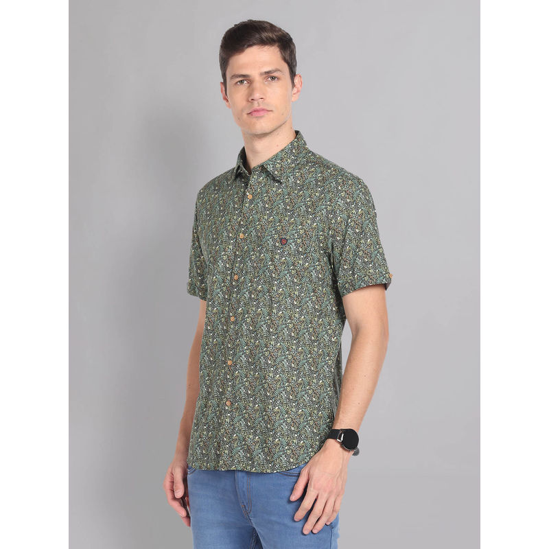 Buy AD By Arvind Tropical Print Cotton Shirt Online