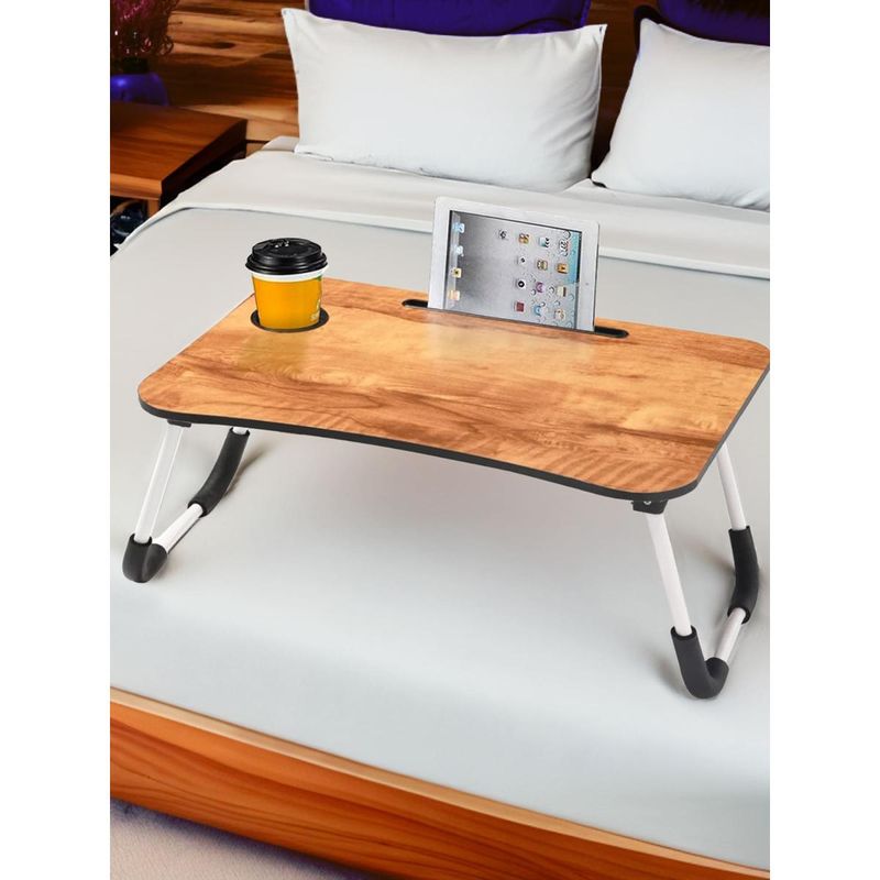 Buy Savya Home Home Wooden Foldable Laptop Table Table - Brown Online