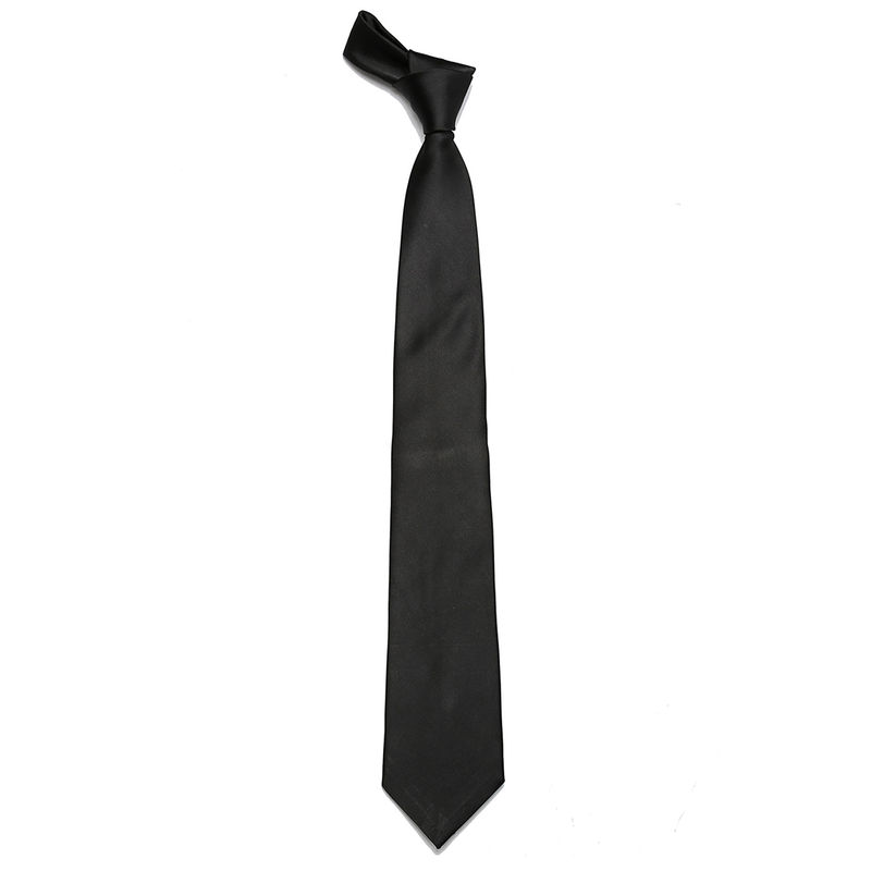 Buy Tossido Black Fine Woven Micro Fiber Necktie Online