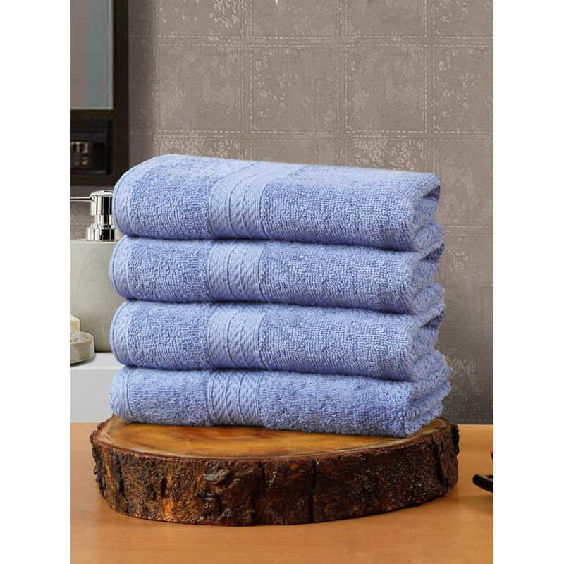 Buy Creeva 4 Cotton Hand Towels 545 Gsm Vibrant Soft - Royal Blue Color ...