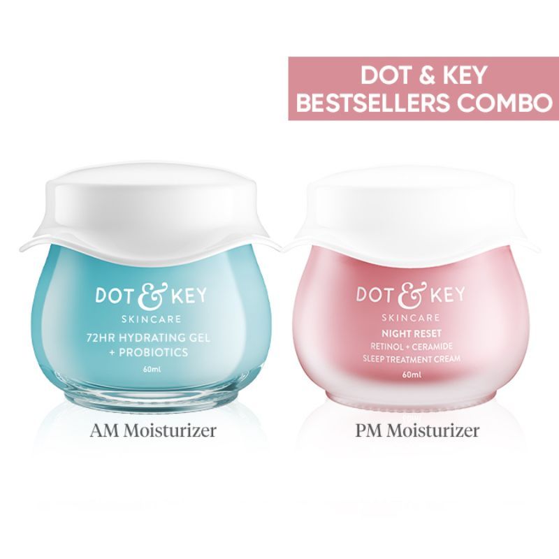 Buy Dot & Key AM PM Routine With Hyaluronic Acid- 72HR Hydrating ...