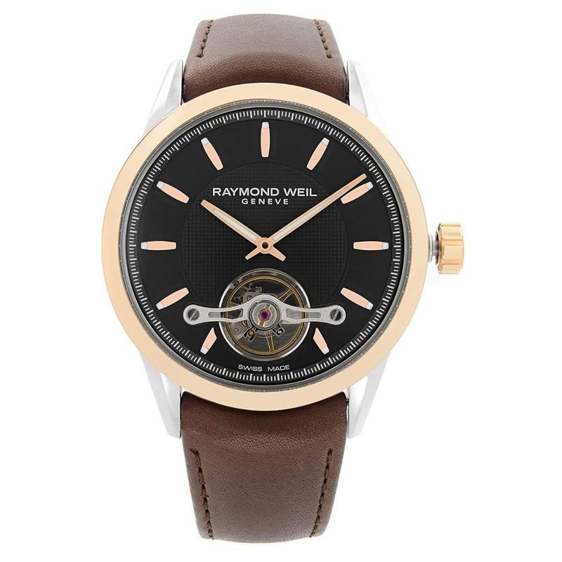 Buy Raymond Weil Freelancer Open Balance Wheel Analog Black Dial Color ...