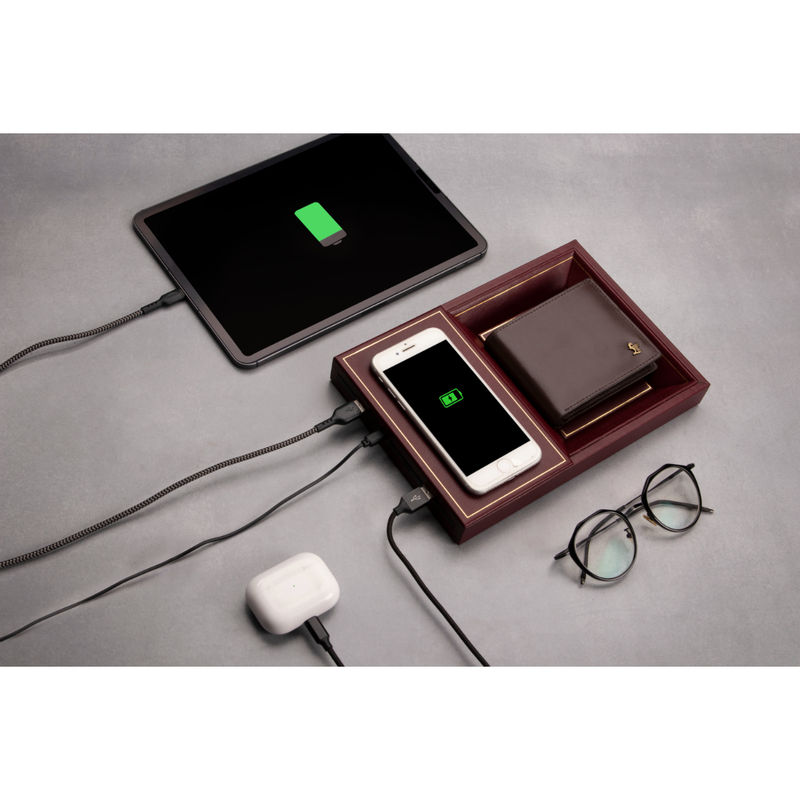 Buy Leather Talks LT Smart Valet Tray 2.0 with Wireless Charging ...