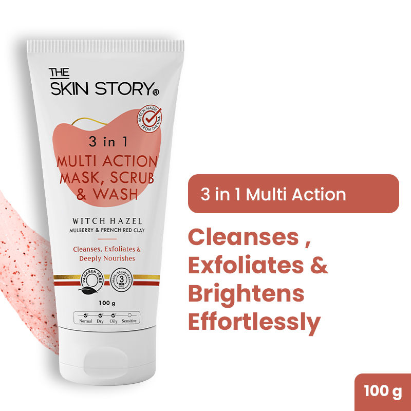 Buy The Skin Story 3 in 1 Multi Action Face Mask, Scrub & Wash For ...