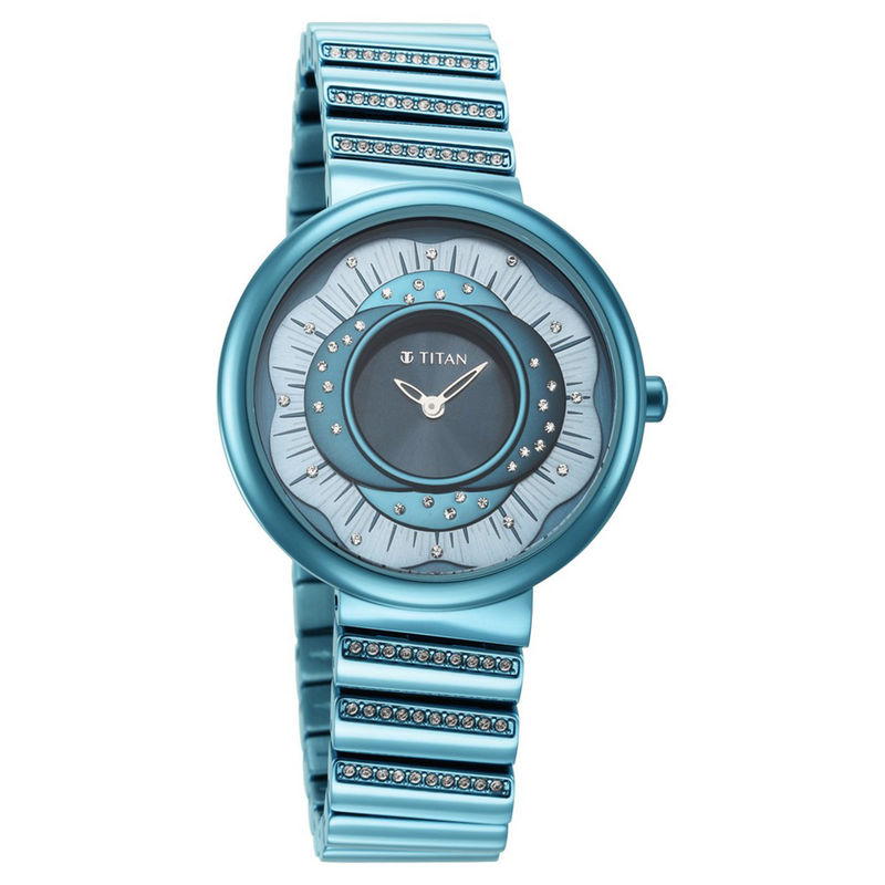 Buy Titan Purple 95160QM01 Blue Dial Analog watch for Women Online