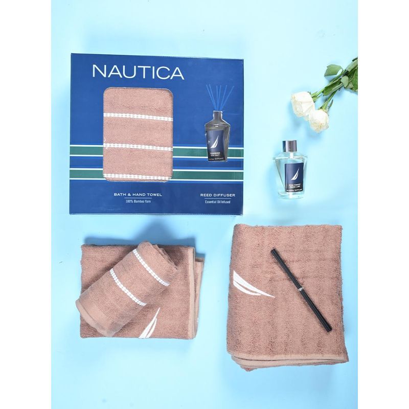 Buy Nautica Fast Drying Bamboo Towel Set with Reed Diffuser (Oasis ...