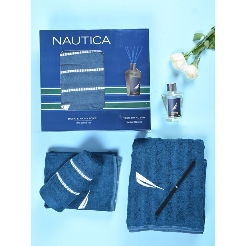 Buy Nautica Fast Drying Bamboo Towel Set with Reed Diffuser (Oasis ...