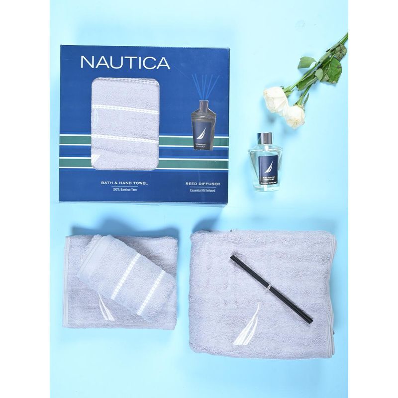 Buy Nautica Fast Drying Bamboo Towel Set with Reed Diffuser (Oasis ...
