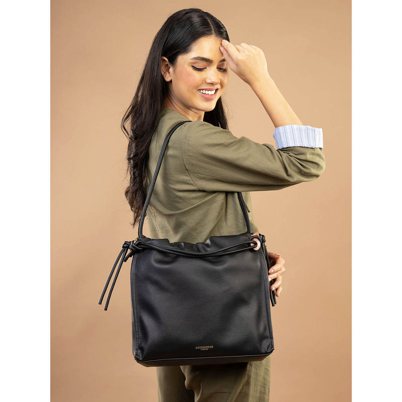 Buy Accessorize London Women Ruched Large Shoulder Bag Online