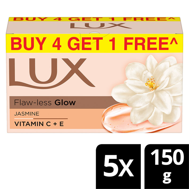 Buy Lux Flaw-Less Glow Jasmine Bathing Soap Infused With Vitamin C & E ...