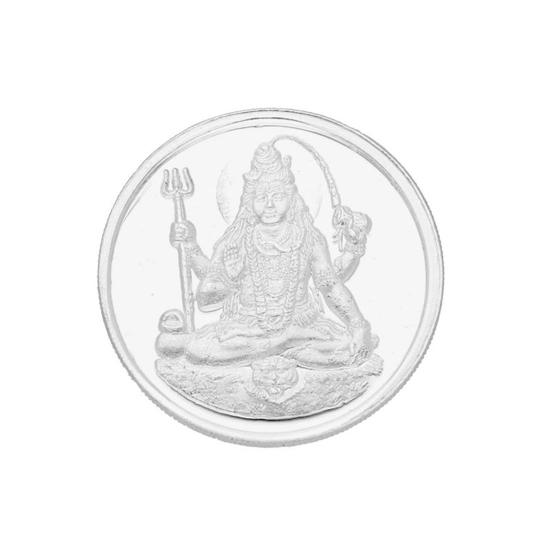 Buy Sri Jagdamba Pearls Shiv Silver Coin Online