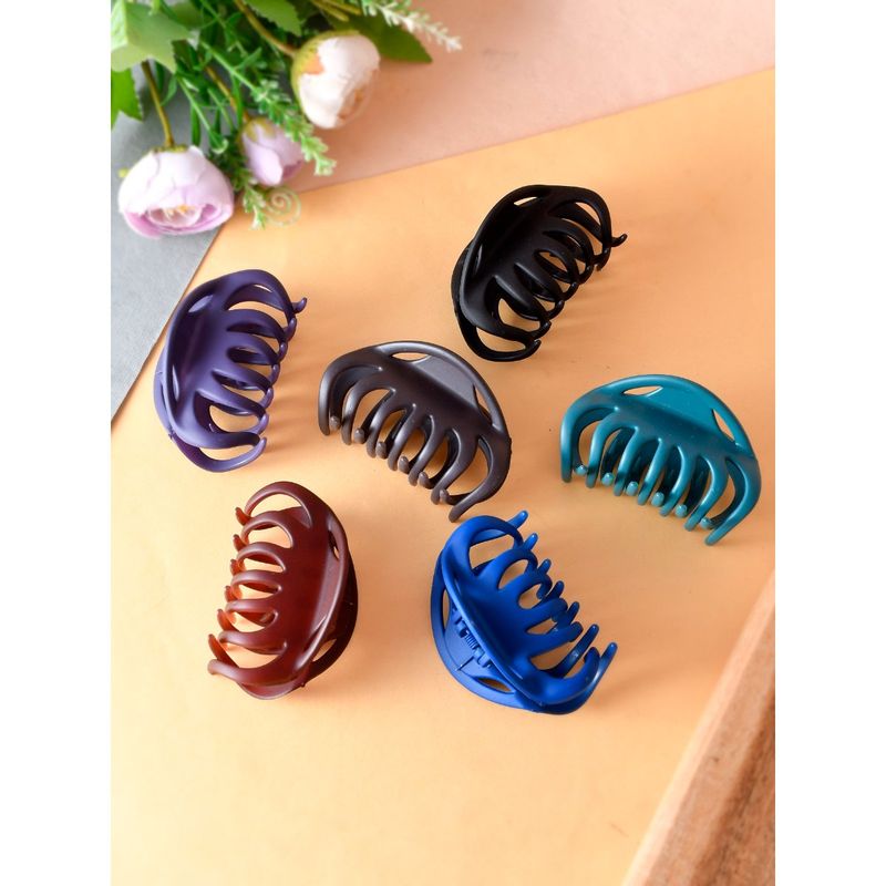 Buy Silvermerc Designs Multi Coloured Claw Clips (Set of 6) Online