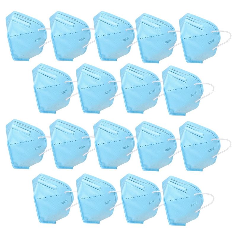 Fabula Pack Of 18 Kn95/N95 Anti-Pollution Reusable 5-Layer Mask (Blue ...
