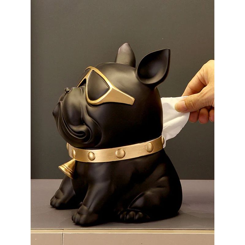 Buy Smokey Cocktail Cute Dog Tissue Holder Black Online