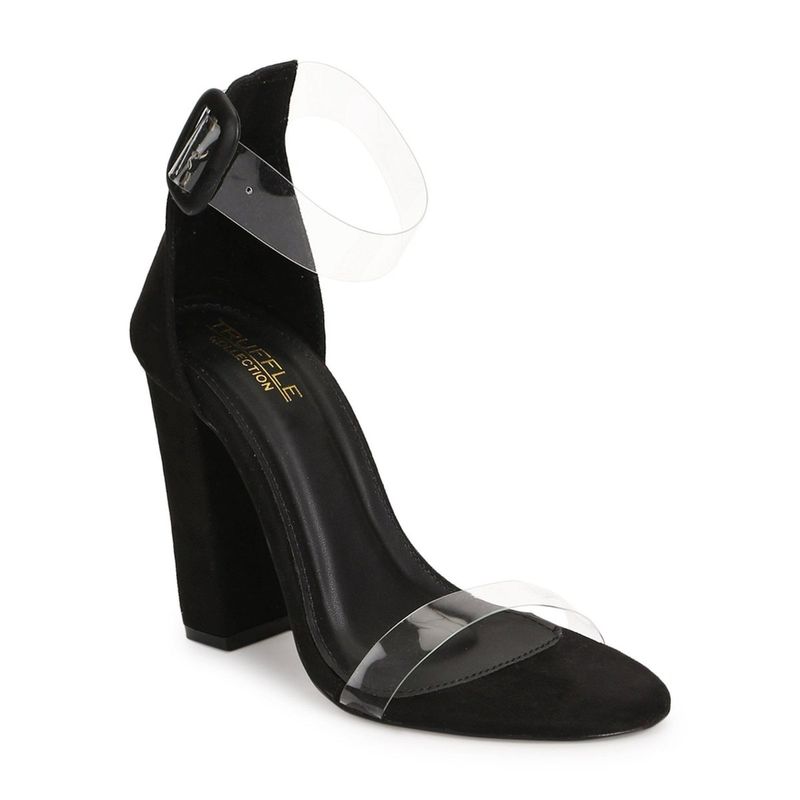 Buy Truffle Collection Black Solid Heels Online