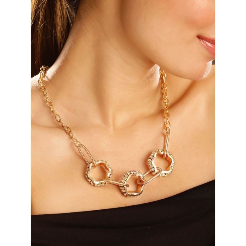 Buy Priyaasi Rose Gold Plated Brass-Solid Necklace Online