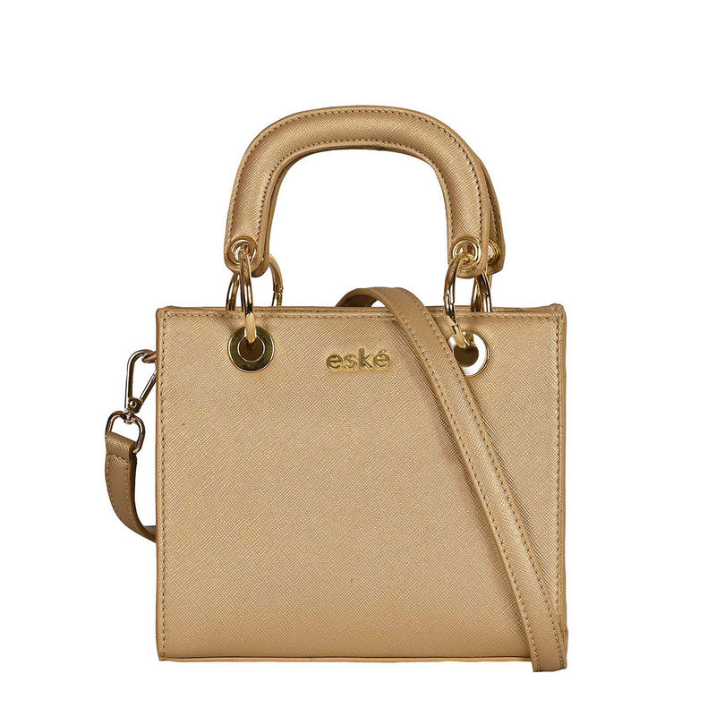 Buy Eske Women Beige Sofia Handbag with Detachable Strap Online