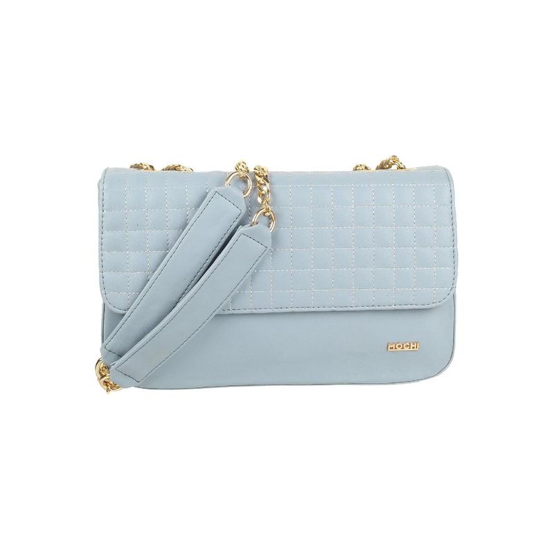 Buy Mochi Textured Light Blue Sling and Cross Bag Online