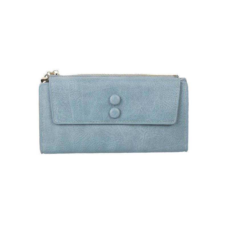 Buy Walkway Light Blue Textured Wallet for Women Online