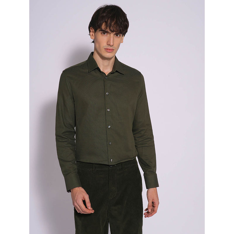 Buy Selected Green Organic Cotton Formal Shirt Online