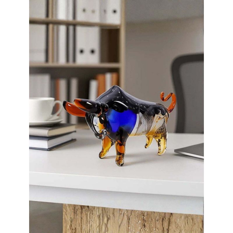Buy Smokey Cocktail Premium Crystal Bull Decor - Multicolour Online