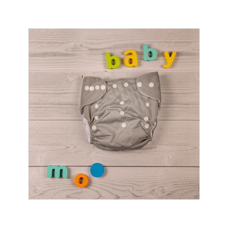 Baby Moo Plain Grey Adjustable & Washable Diaper: Buy Baby Moo Plain ...