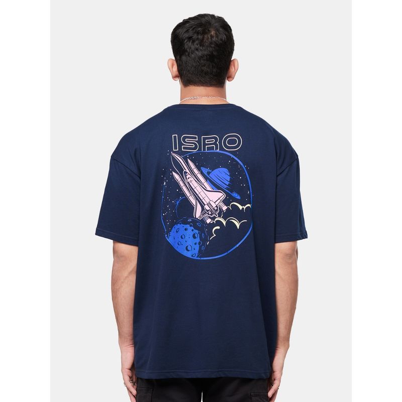Buy The Souled Store Isro India Pride Oversized Navy Blue T-Shirt for ...